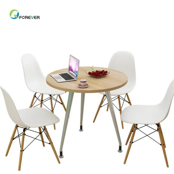 Office Furniture With A Table And Four Chairs Simple Triangular Round ...
