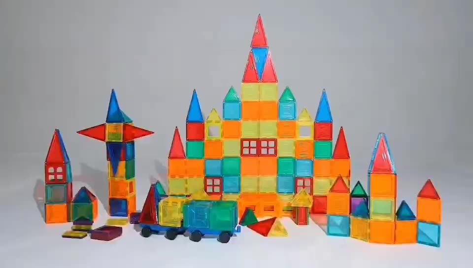 3d 120 Piece Magnetic Tiles Magnetic Toy Building Blocks - Buy Magnet ...