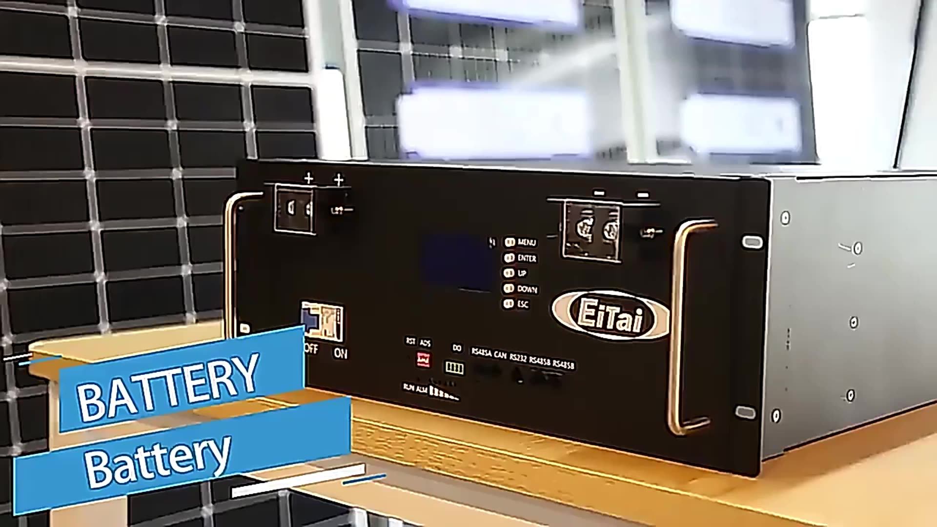 Eitai 51.2v Rack Lifepo4 Battery Pack 48v 200ah Battery 10kwh Home ...