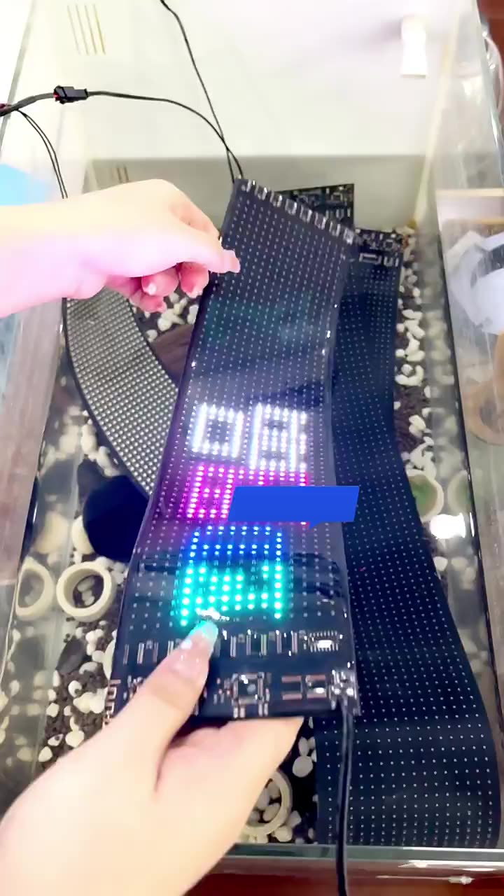 Programmable Flexible Led Display Screen Car Scrolling Advertise ...