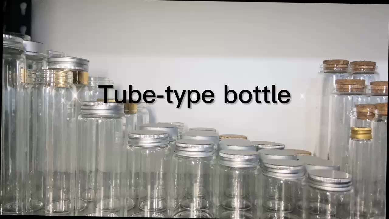 Ono 37mm Diameter High Borosilicate Screw Neck Tube Bottle Clear Glass ...