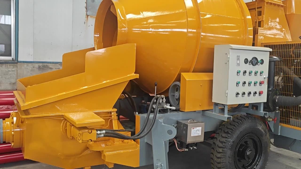 High Pressure Large Aggregate Concrete Pump Diesel Engine Concrete ...