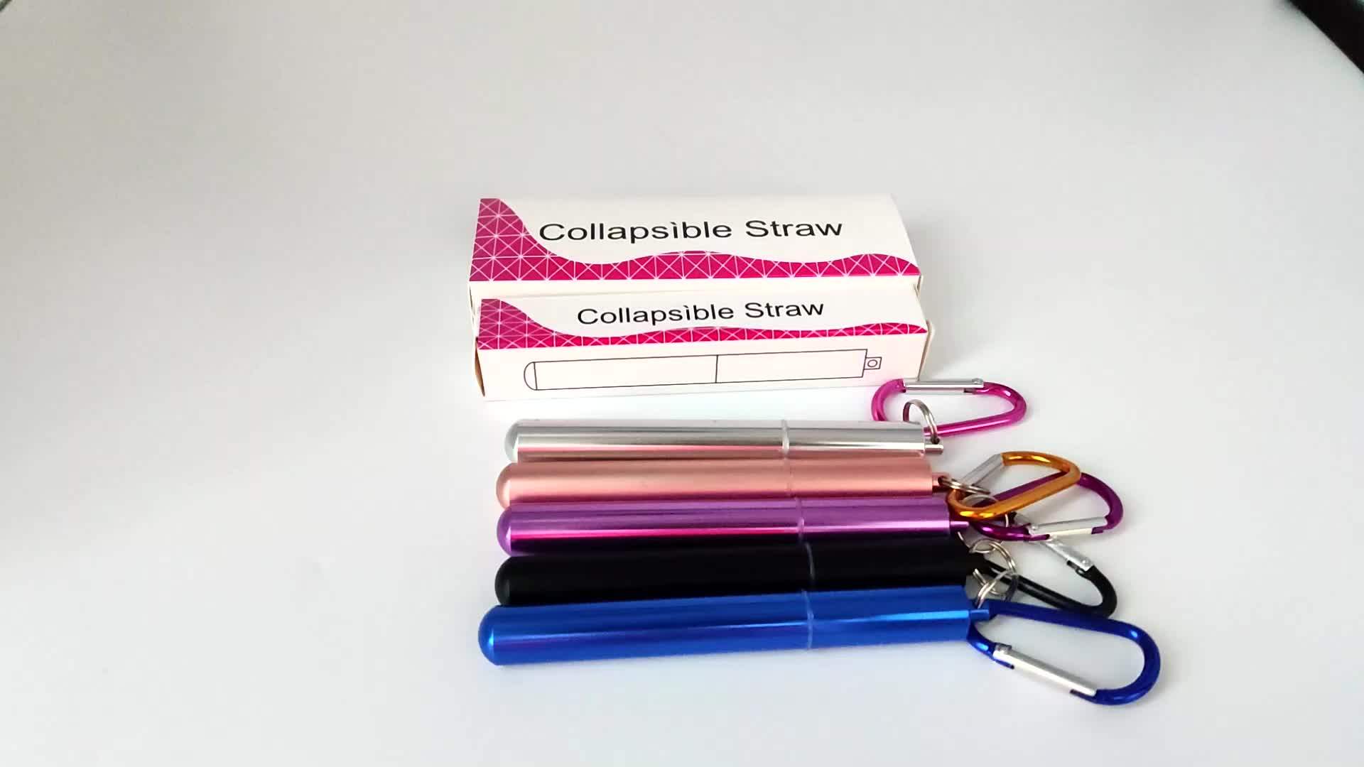 Ecology Bendable Collapsible Red Metal Straw,Ecology Boba Jar ...