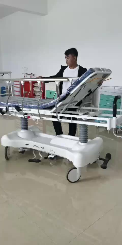 Hospital Rise-and-fall Hydraulic Stretcher Patient Transfer Trolley ...