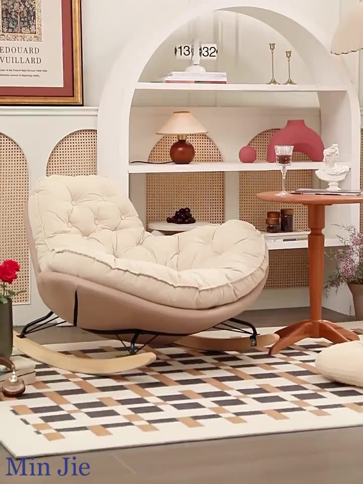 Luxury Sofas Rocking Egg Nordic Single Lounge Chair Velvet Leather ...