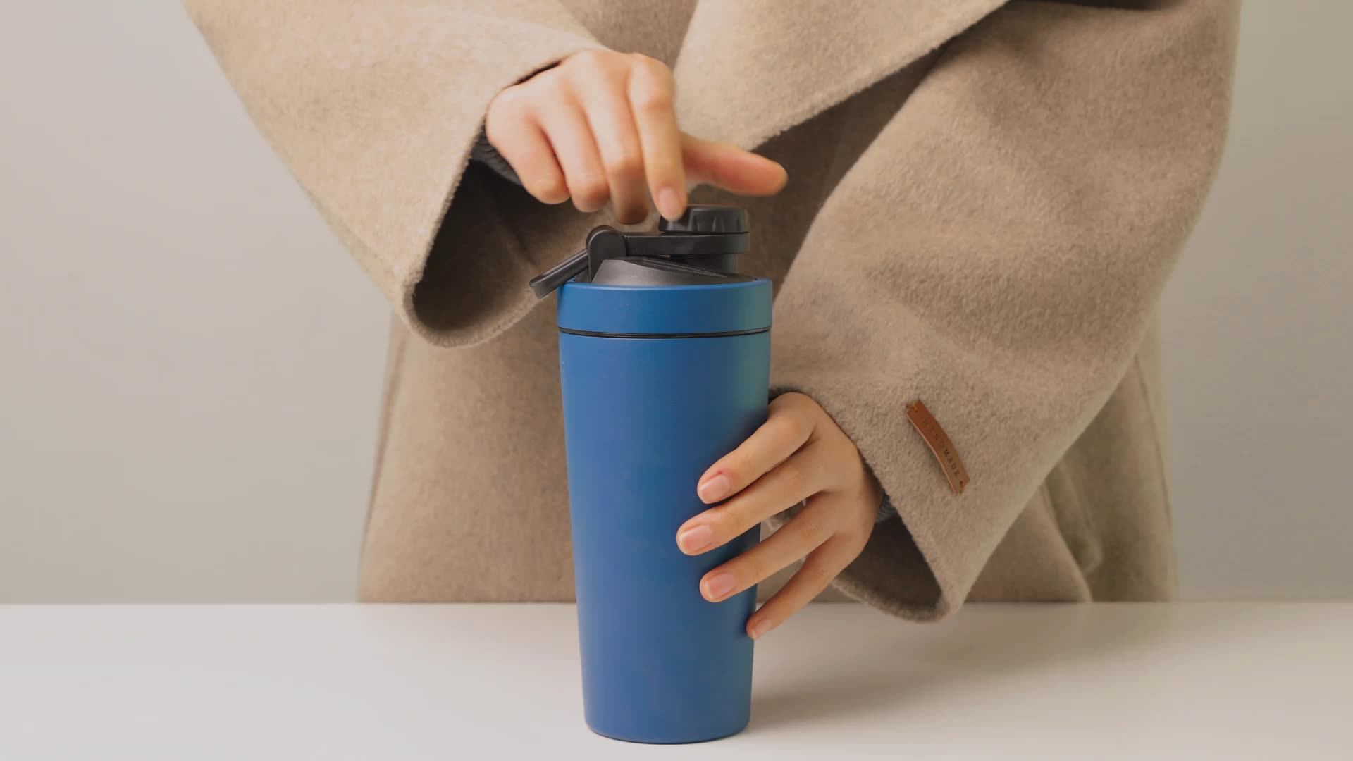 Custom Logo Shaker Blender Bottle Insulated Stainless Steel Vaccum ...