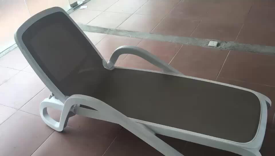 Adjustable Plastic Beach Lounge Chair Mesh Swimming Pool Chair - Buy ...