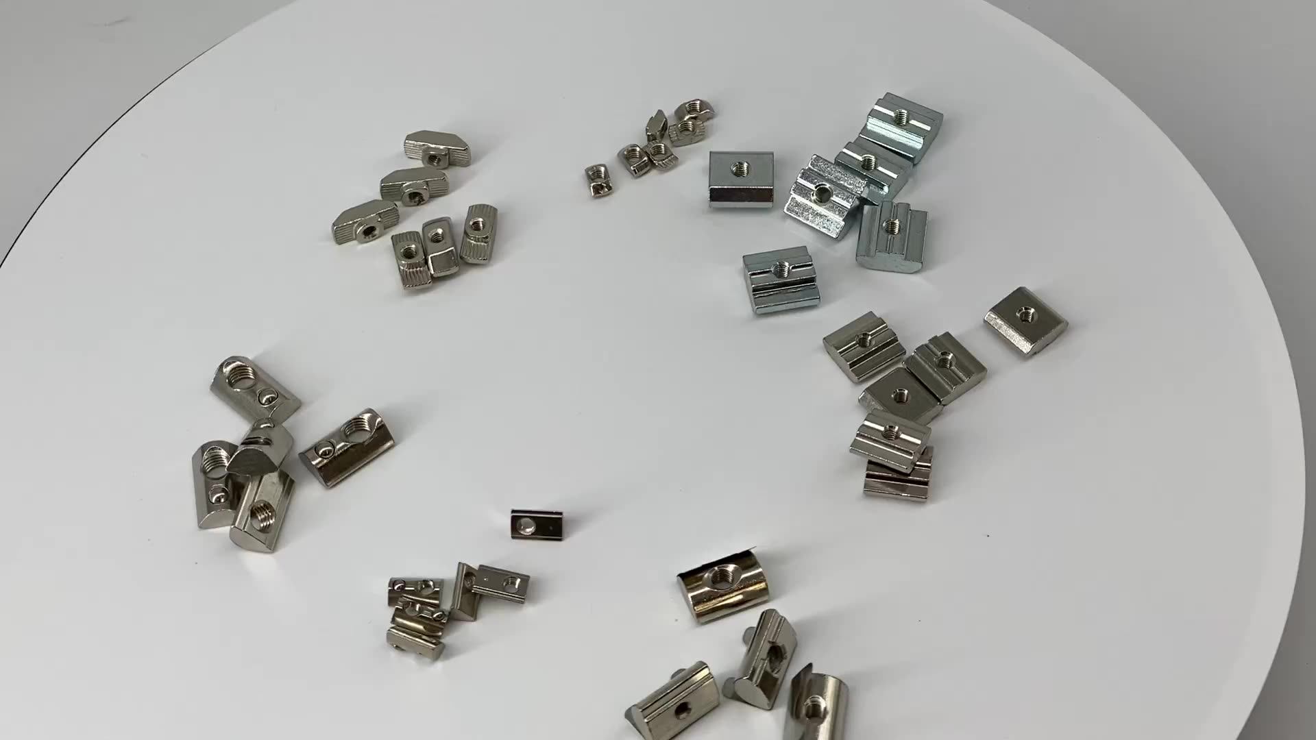 Slot Roll In T Nut With Ball Spring Washer Metal Hex Nut Wing Nut For ...