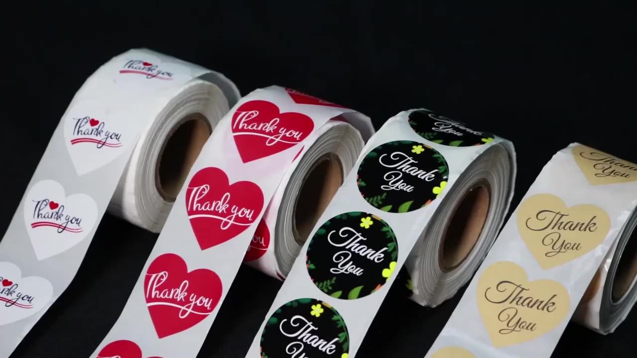 Custom Printing Logo Sticker Label Kraft Paper Packaging Label Thank ...