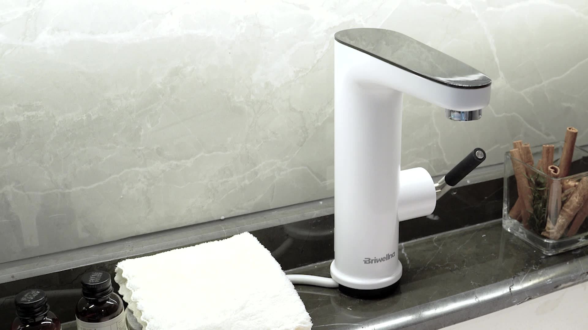 Briwellna 3.2kw Black Color Bathroom Instant Water Heater Faucet ...