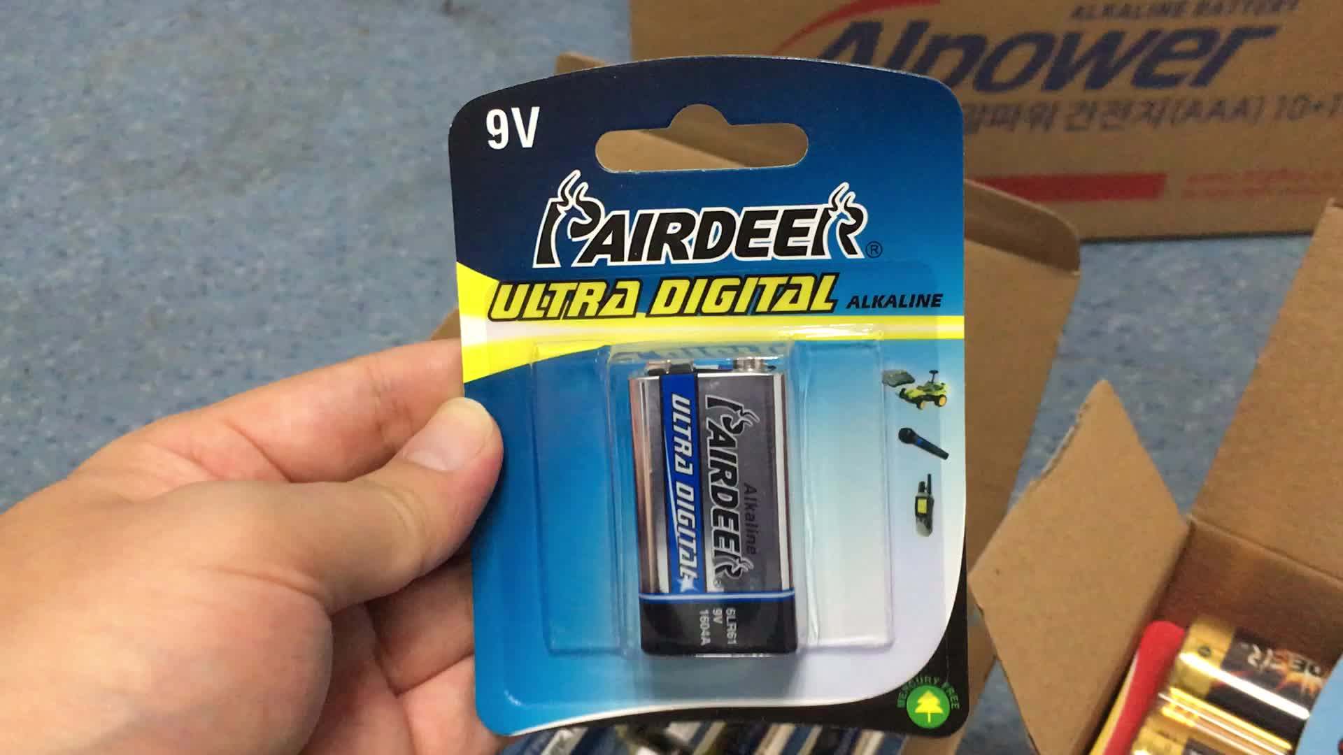 Pairdeer Private Label 9v 6lr61 Ud Battery Alkaline - Buy 9v Pairdeer ...