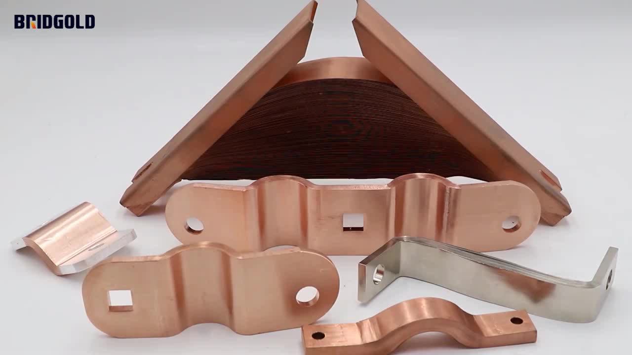 Tin-plating Flexible Copper Laminated Connector Copper Busbar ...