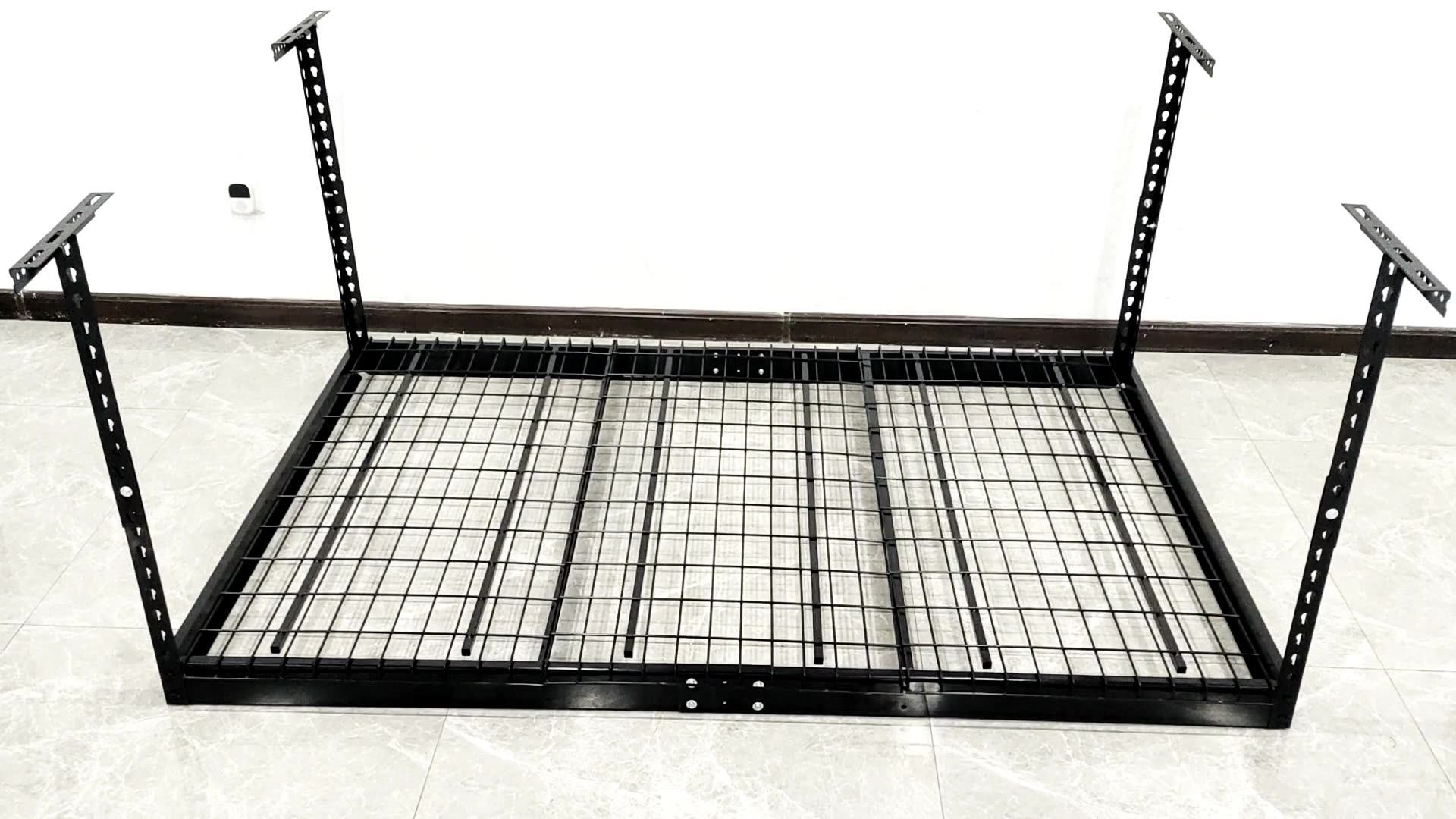 Jh-mech 4x8 Overhead Garage Storage Rack Adjustable Garage Storage ...