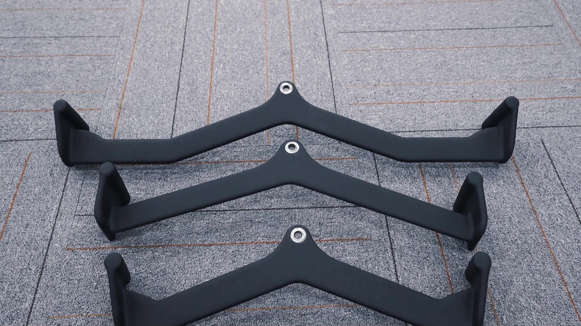 Lat Pull Down Bars Cable Machine Attachment Rowing T-bar V-bar Set Back ...