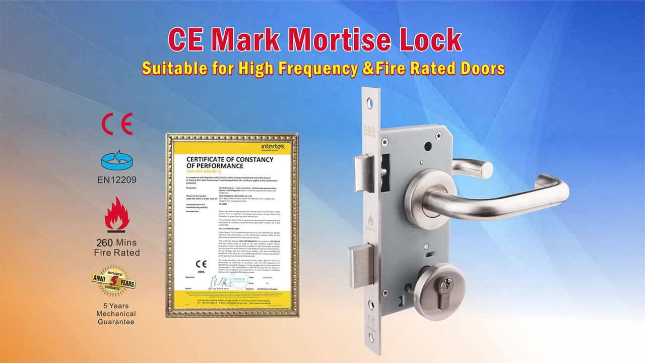 Ce En12209 Euro Fire Rated New Dead Bolt High Security House Metal ...