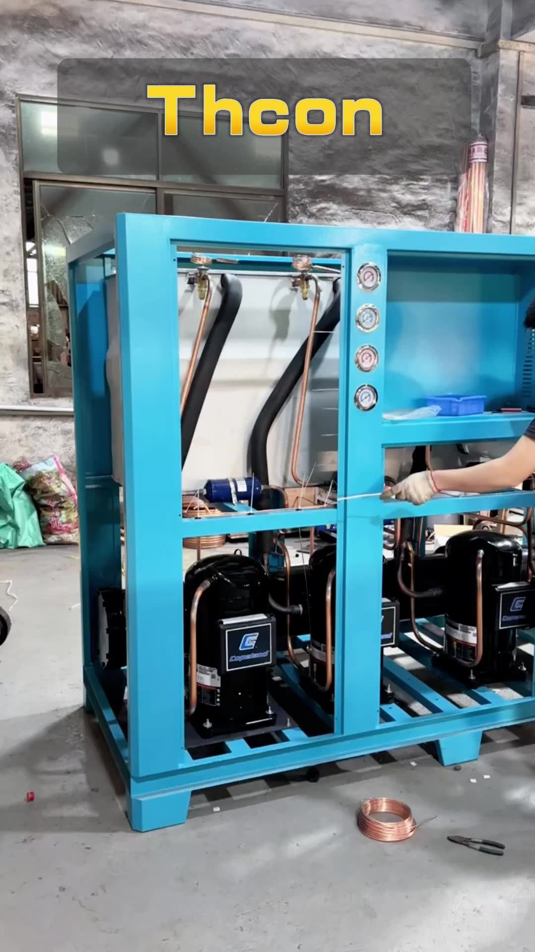 10hp Water Chiller Shell And Tube Condenser For Rapid Cooling Of Fish ...