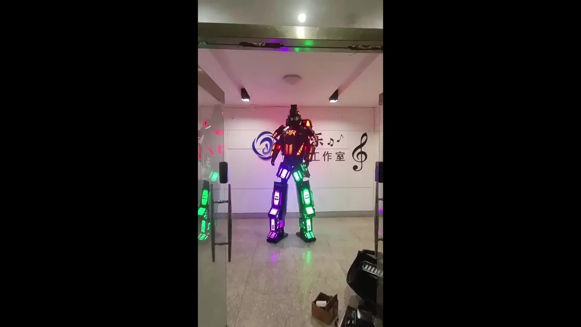 Rgb Change Color Led Robot Costume Night Clubs Party Led Clothing Light ...