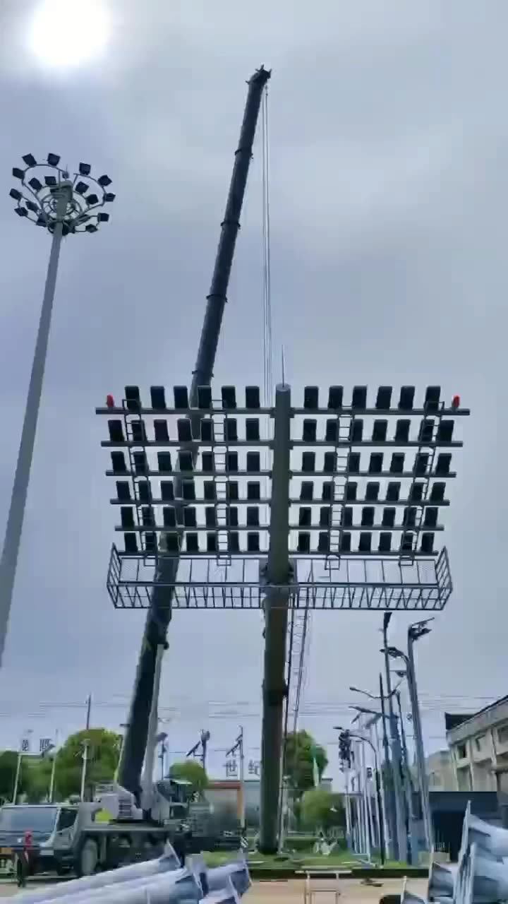 Hot Dip Galvanised 20m 30m 35m Stadium Airport Street Light Pole With ...