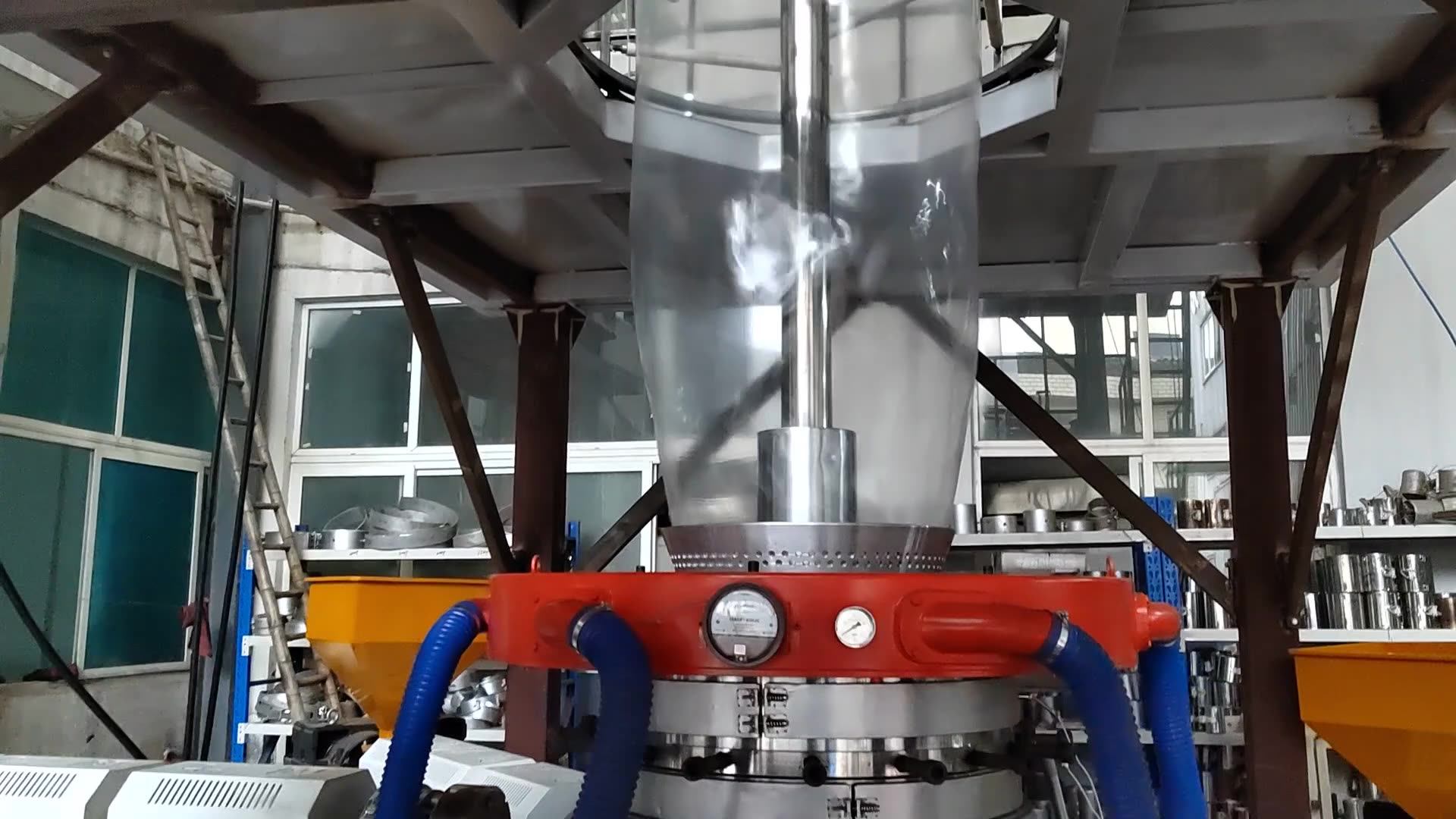 Extrusora De Película De Soplado De Coextrusión De Tres Capas Con ...