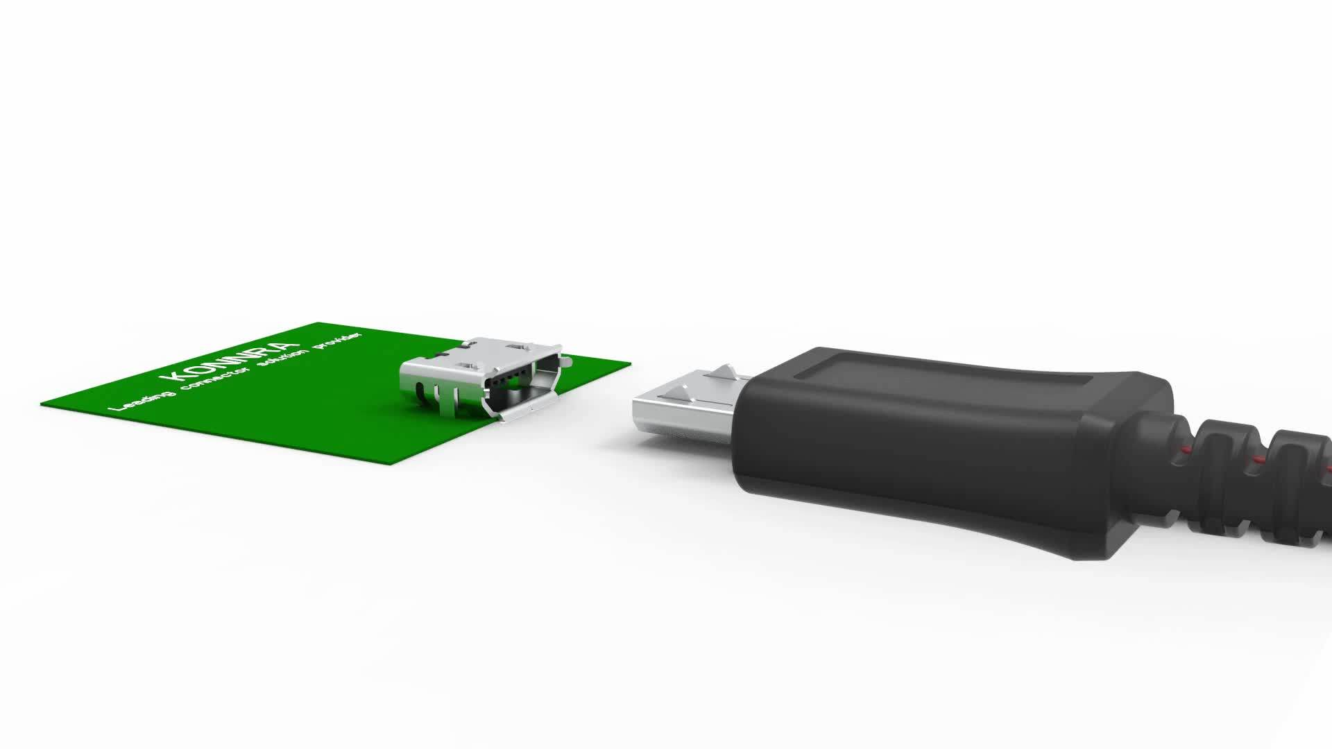 Oem-conector Hembra Micro Usb Tipo A Smd,4 Pines - Buy Micro Conector ...