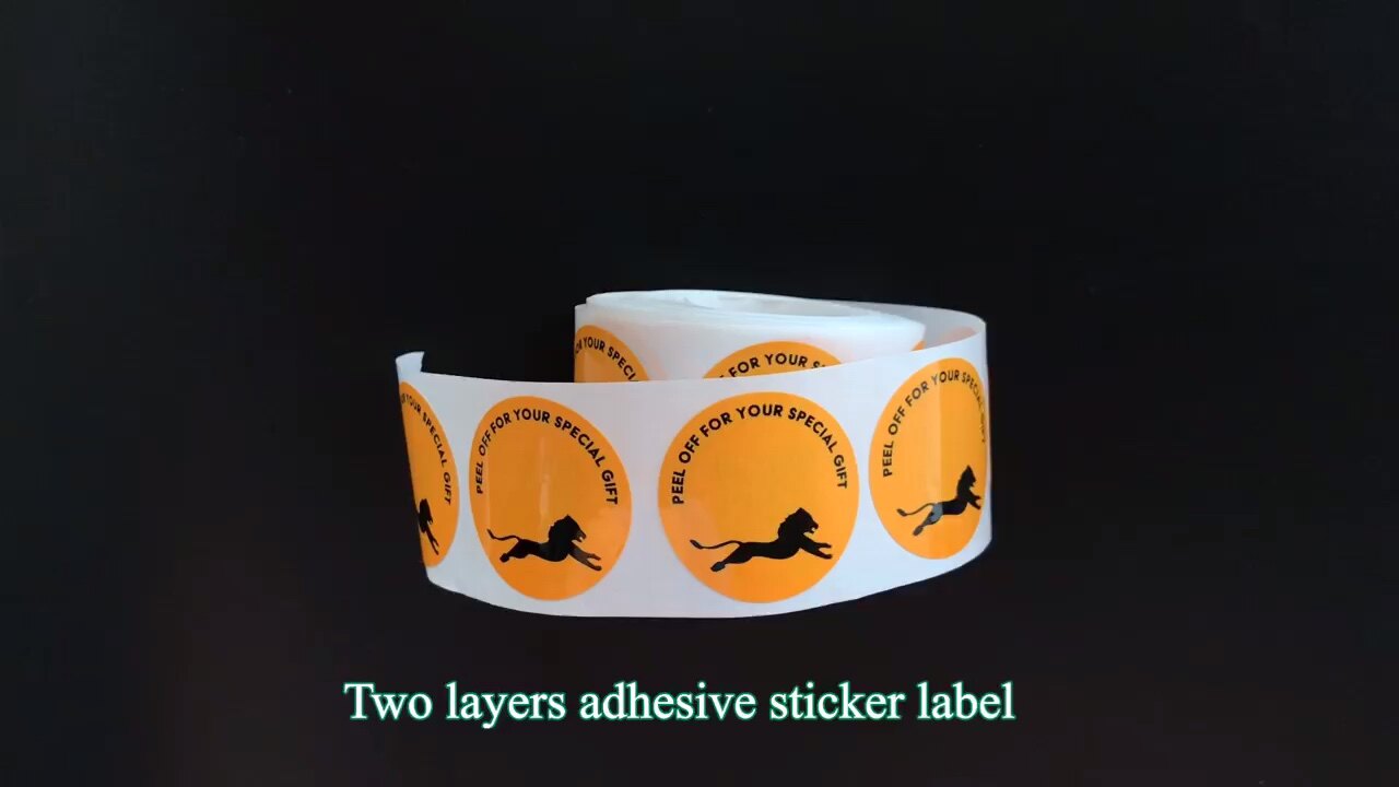 Custom Multiple Types Round Sticker Double Layer Label Sticker Two ...