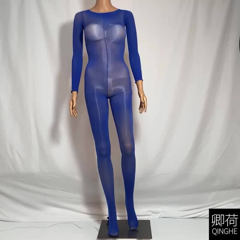 Skin Tone Bodystocking Chinese Red Stocking Long Sleeve Full Body ...