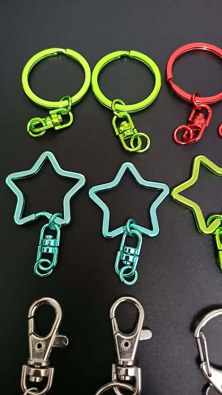 Colorful Metal Custom Key Ring For Key Chain Key Holder Heart Shape ...