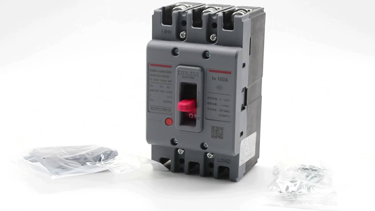 Cdm3 3 Phase 630a 400a 250a 100a Mccb With Shunt Trip Coil Electrical ...