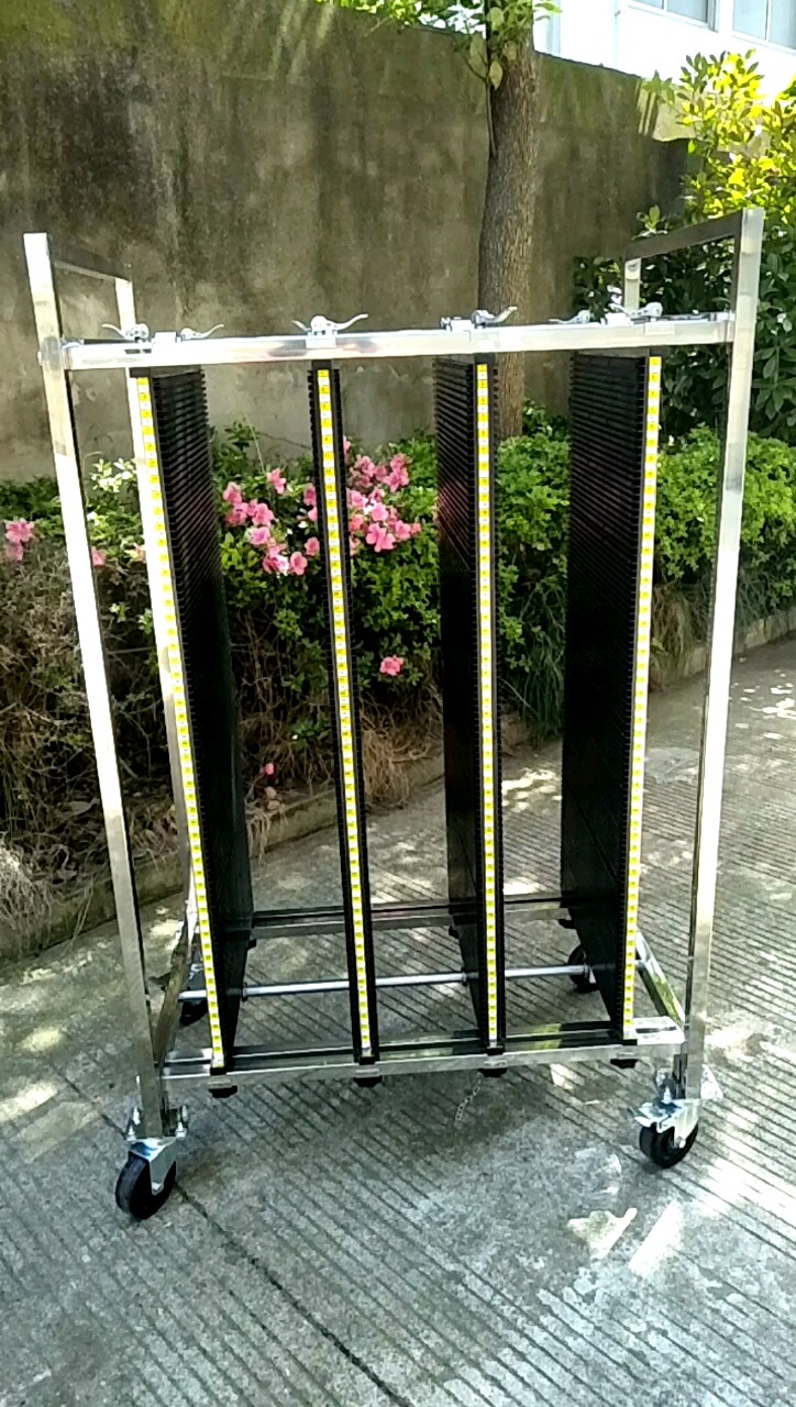 High Quality Handle Adjustable Smt Esd Pcb Carts 4 Wheel Pcb Storage ...