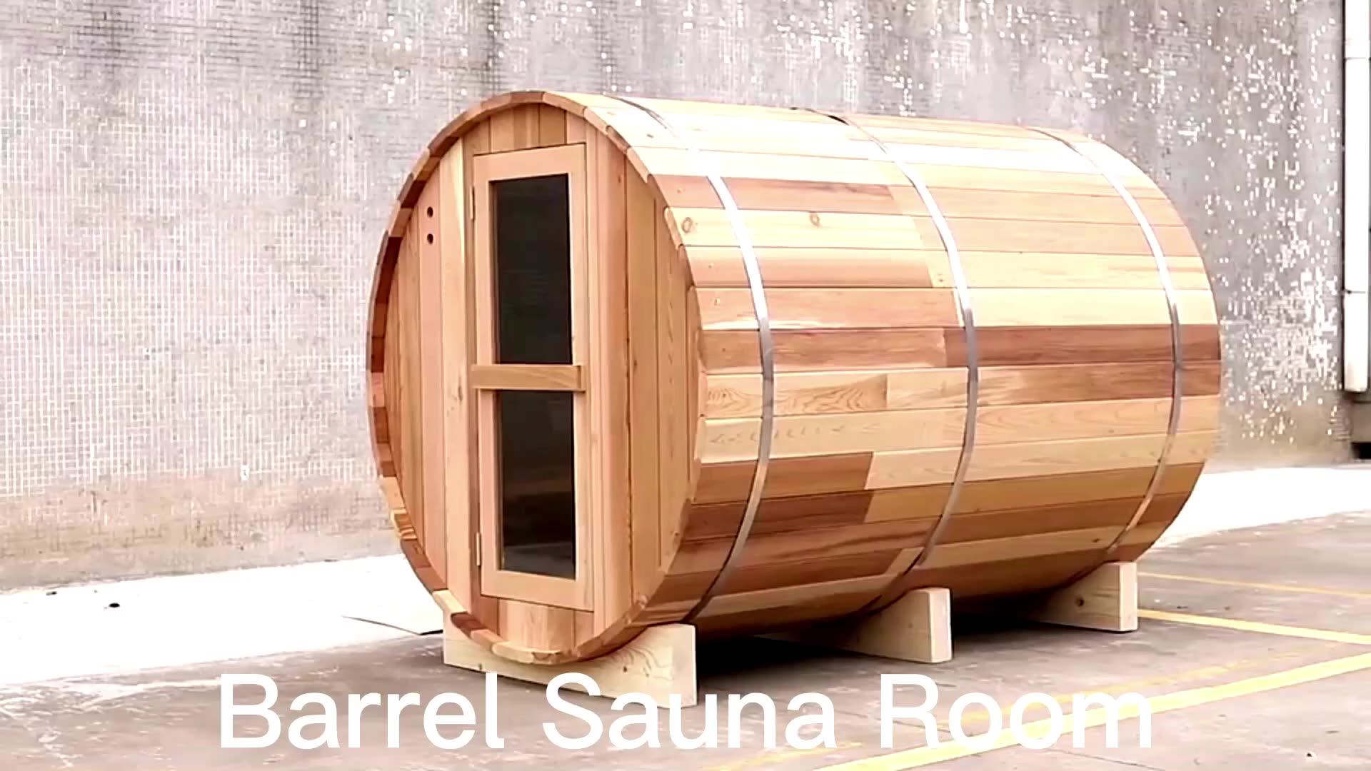 Outdoor Hemlock Barrel Spa Tubs & Sauns Steam Room Dry Steam Sauna Room ...