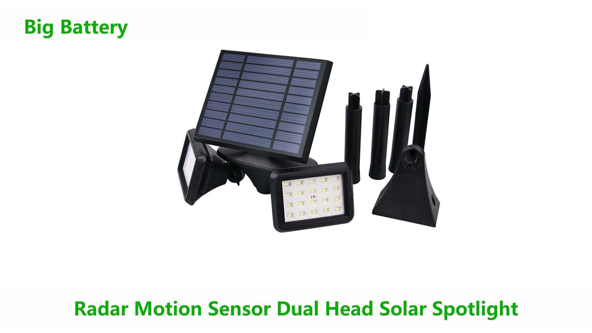 New Product Solar Power Energy Saving Dual Heads Led Outdoor Solar ...