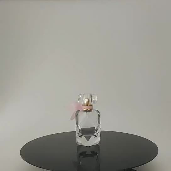 Botella De Cristal De Perfume Con Forma De Diamante,50ml,Con Lazo De ...