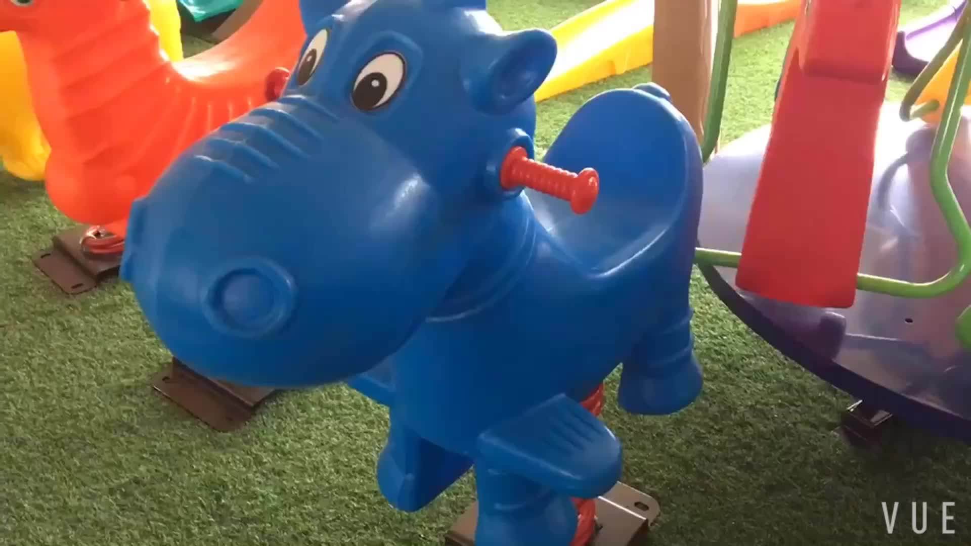 Kindergarten Gym Equipment Outdoor Metallic Rocking Horse Kids Outdoor ...