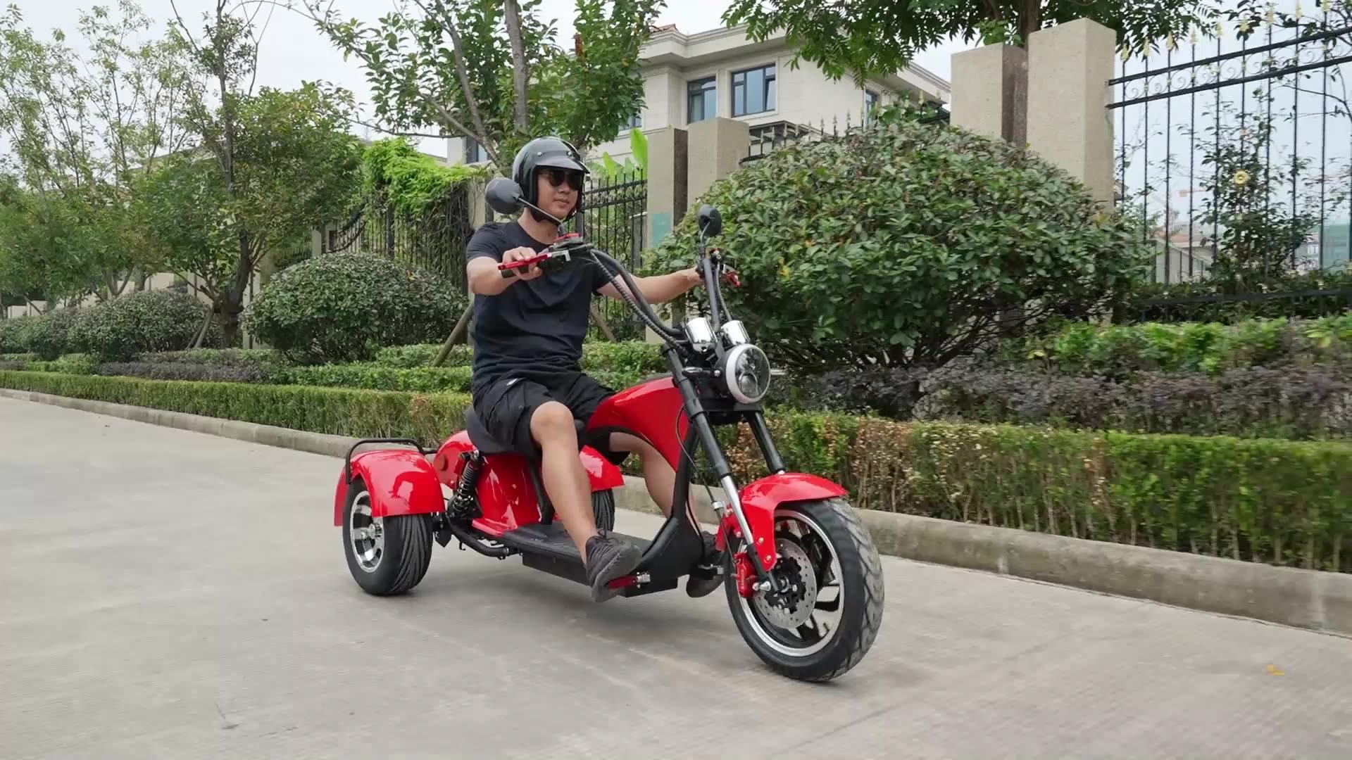 Three Big Wheels Scooters Electric Tricycle Citycoco Scooter 3 Wheels ...