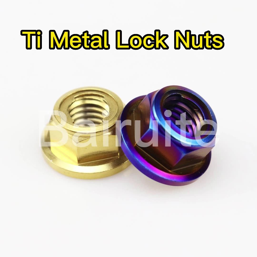 Titanium Hex Flange Head Metal Locking Nut M12 - Buy M12 Titanium ...