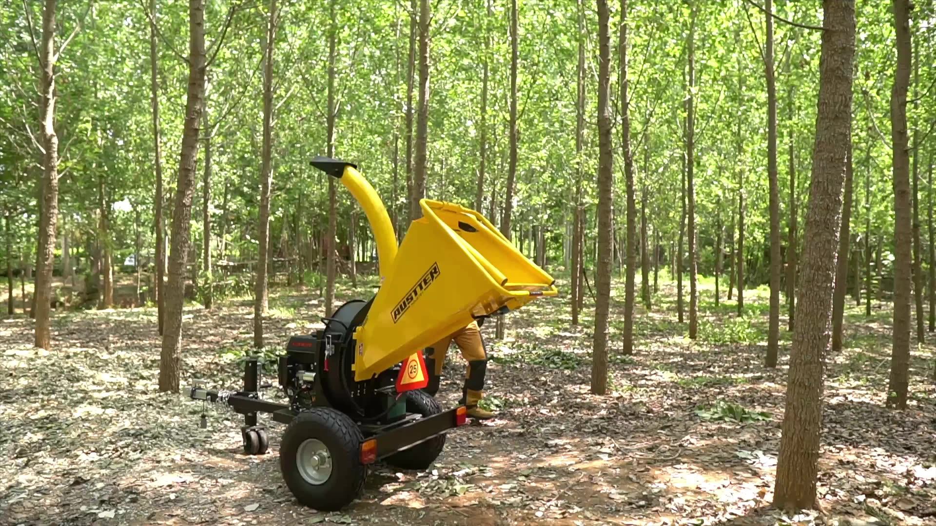 Austter 15hp Drum Wood Chipper Shredder Machine With 15hp Gasoline ...