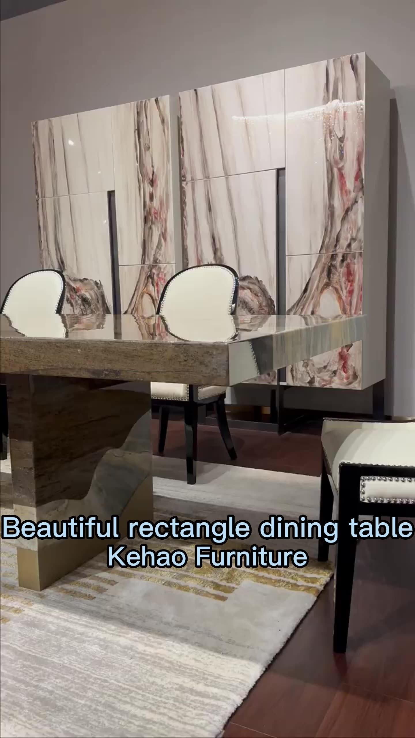 Modern Luxury Rectangular Dining Table Set 4 Seater 6 8 Dining Room ...
