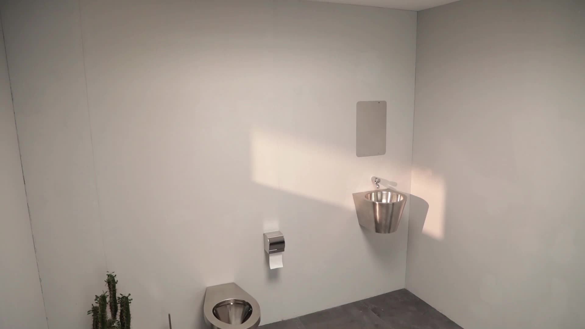 Stainless Steel Wall Mount Prison Wash Basin Sink No Break Stainless ...