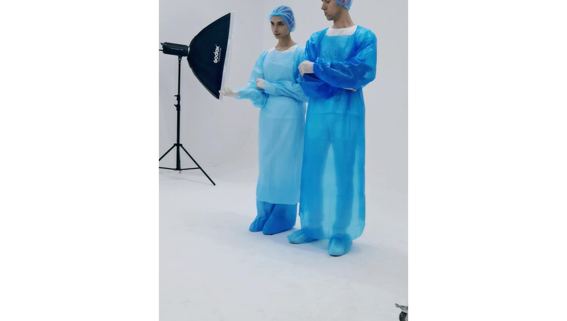 Pe Impervious Gown Clinic Uniform Surgical Hospital Clothes Medical ...