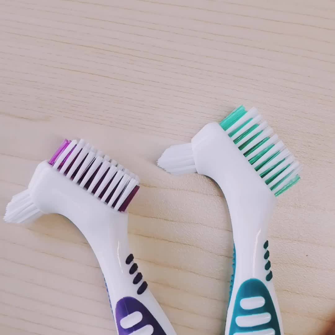 Cepillo De Plástico Para Dentadura Con Cerdas De Nailon Duro De Doble ...