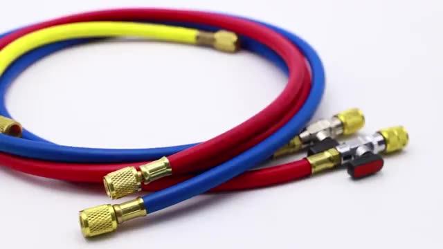 Charging Hose With Safety Valve Freon Refrigerant Gas R12 R134 R410 R32 ...