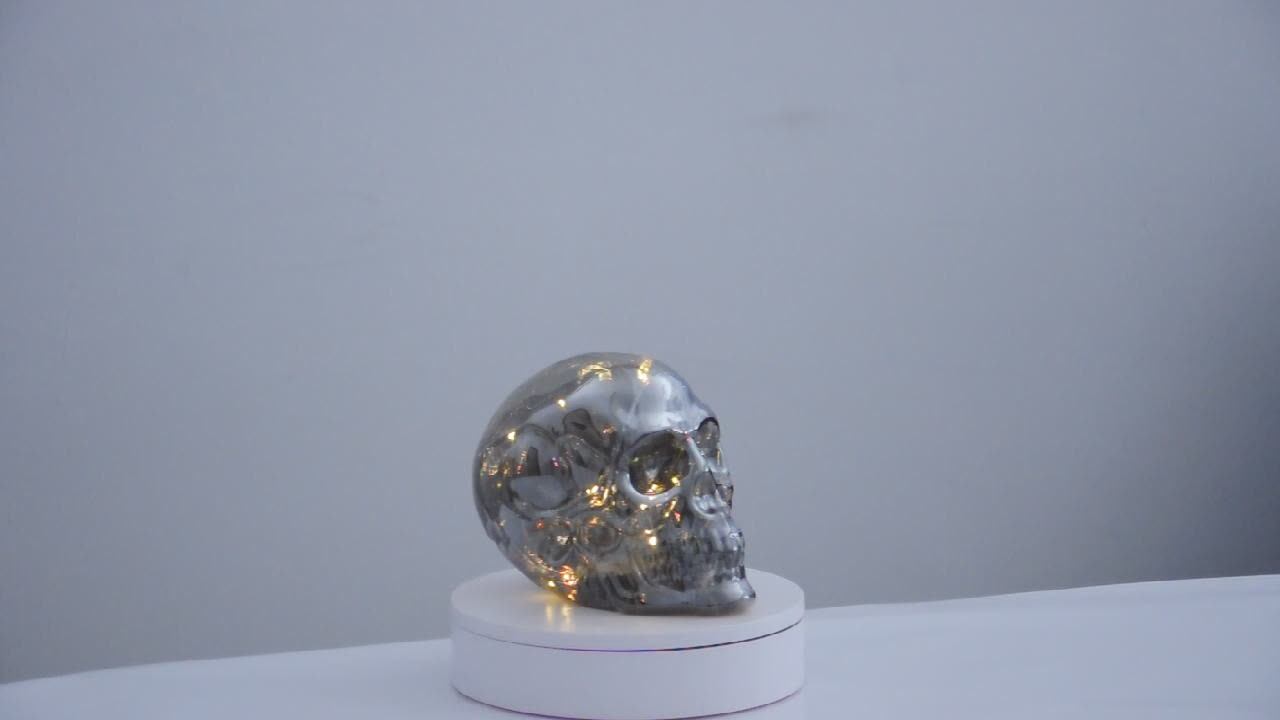 Halloween Decorative Led Glass Skulls Lamp Ornaments Accessories For ...