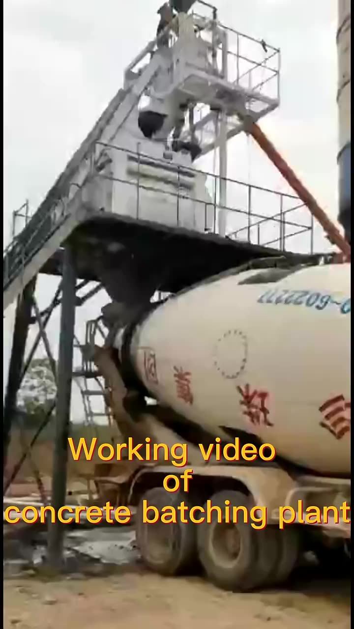 Fully Automatic Small Portable Dry Concrete Batching Plant Mobile ...