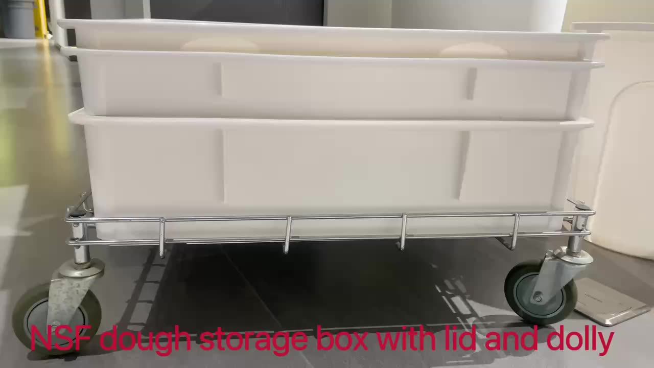 Pp Dough Box Stackable Storage Pizza Trays Plastic Crates Dough Tote ...