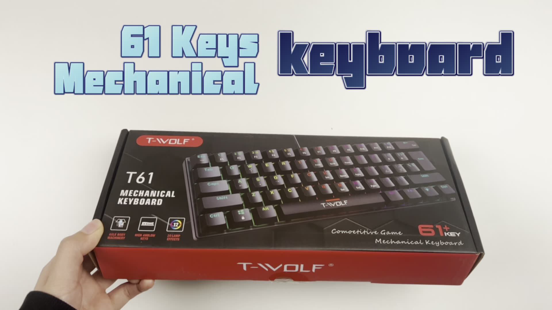 Wholesale Hot Sale Twolf T61 Teclado 60% Blue Switch Spanish Russian ...