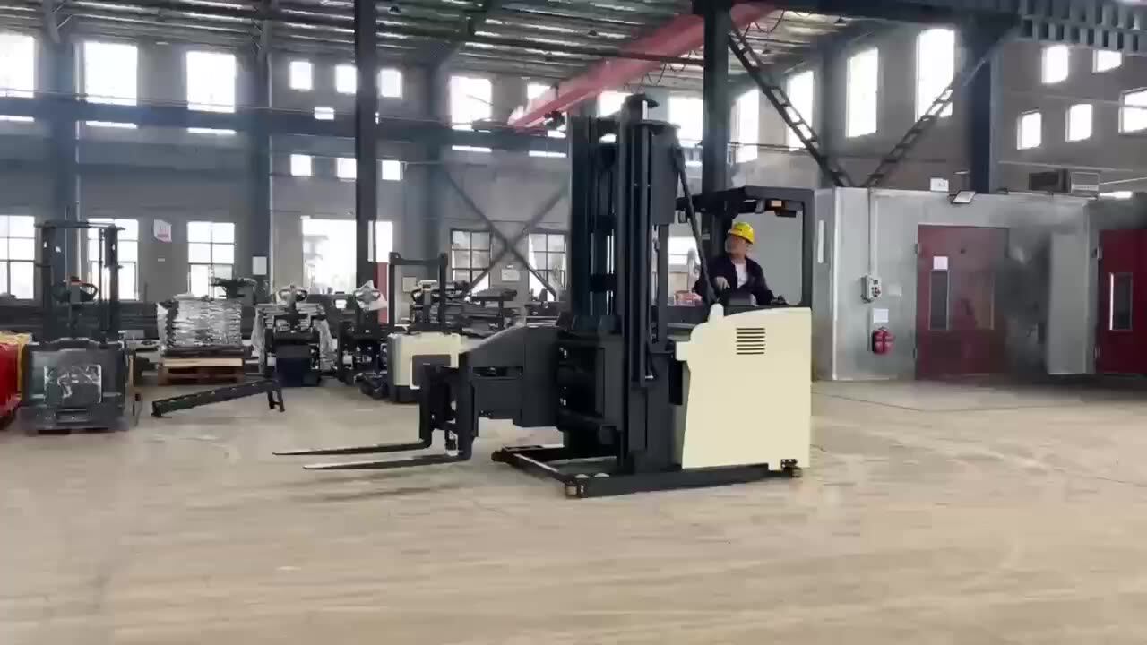 Very Narrow Aisle Vna Electric Forklift 1500kg 2000kg 3-way Forklift ...