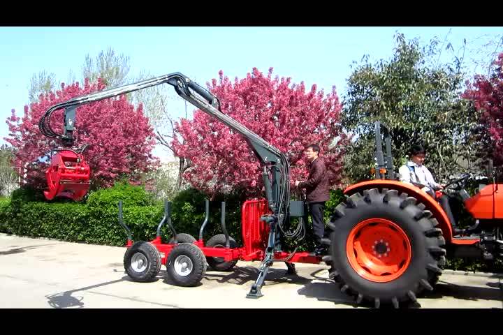 Ce-zugelassener Atv-holz Anhänger Mit Kran,Holz Anhänger Mit Greifer ...