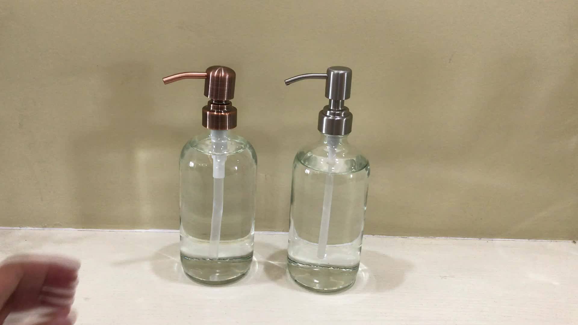 16ounce Clear Essential Oil Boston Round Bottles Dispenser With ...