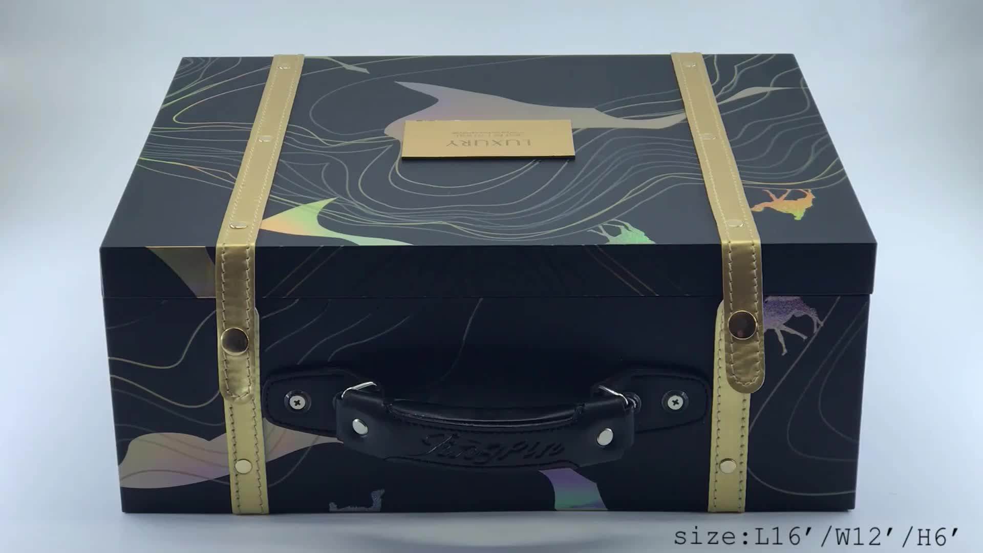 China Custom Luxury Large Gift Box Cardboard Box With Pu Buckles Belt ...