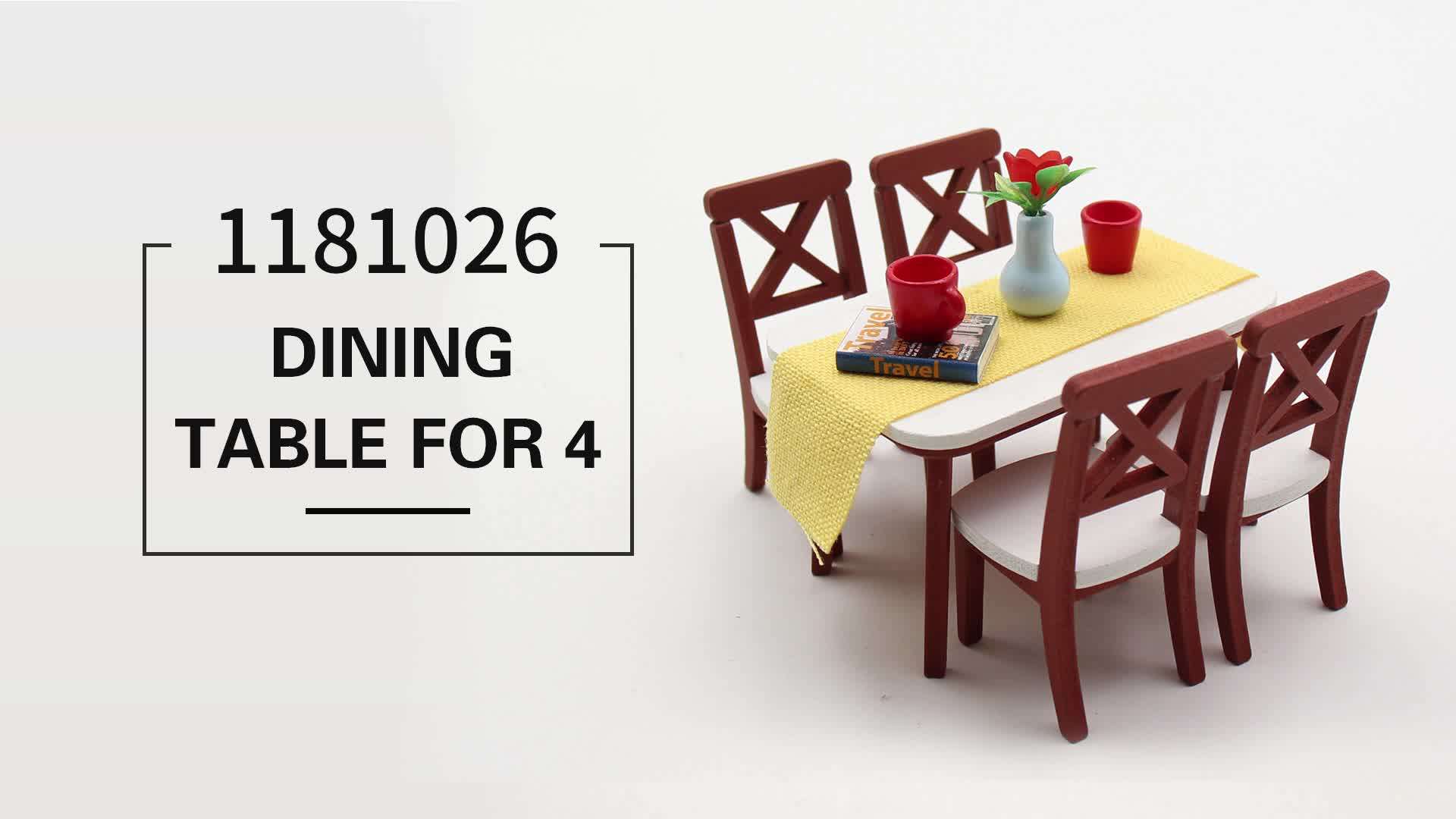 Free Simple Miniature Dollhouse Kit Miniature Restaurant Tables And ...